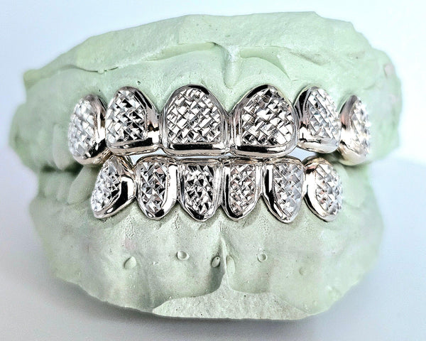 Sterling Silver Diamond Cut Grillz DQ1047 – Gold Teeth America